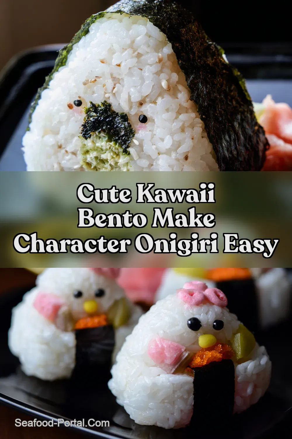 Kawaii Girl Onigiri Bento Easy Lunchbox Art - Seafood Portal