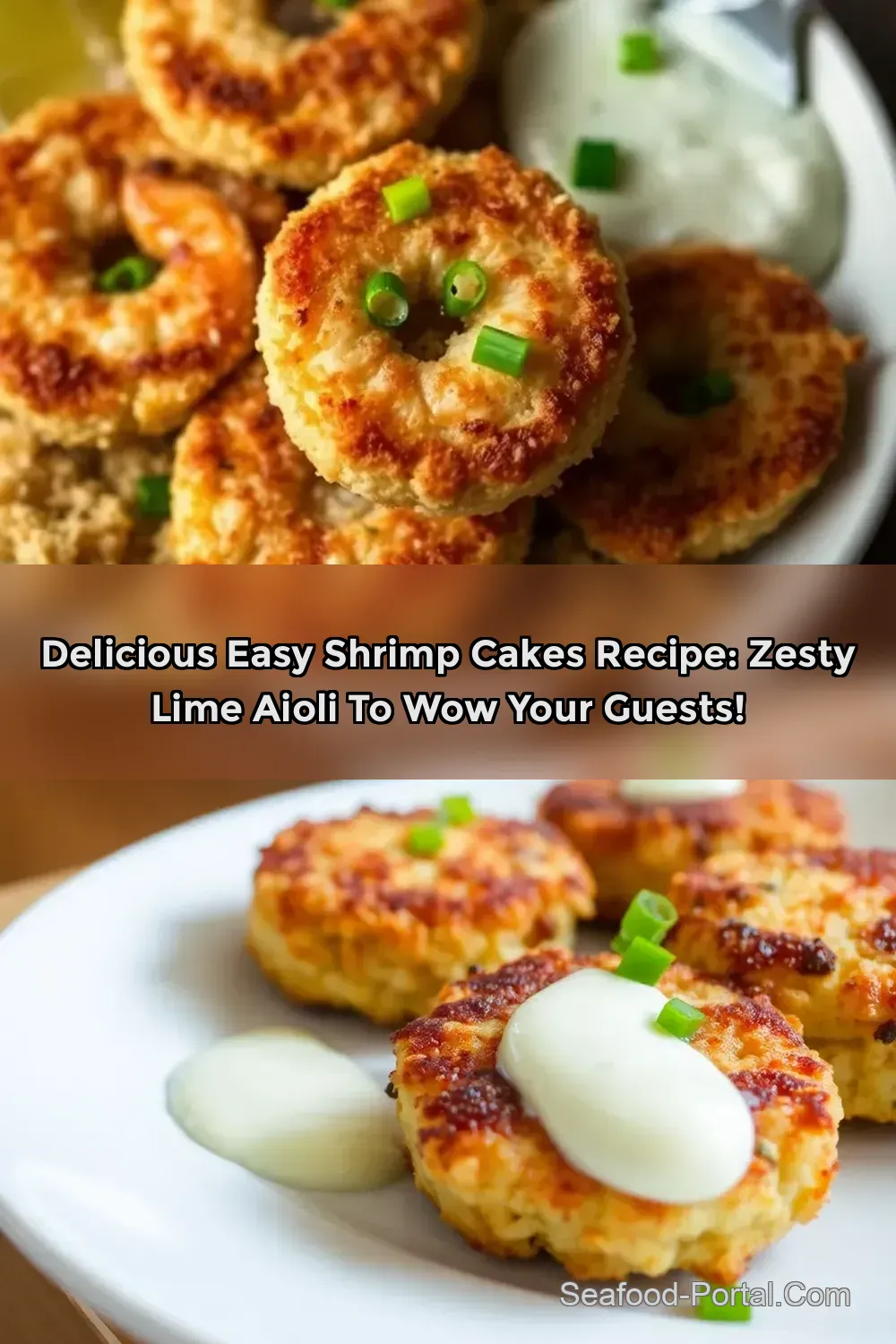 Easy & Crispy Shrimp Cakes Recipe with Zesty Lime Aioli