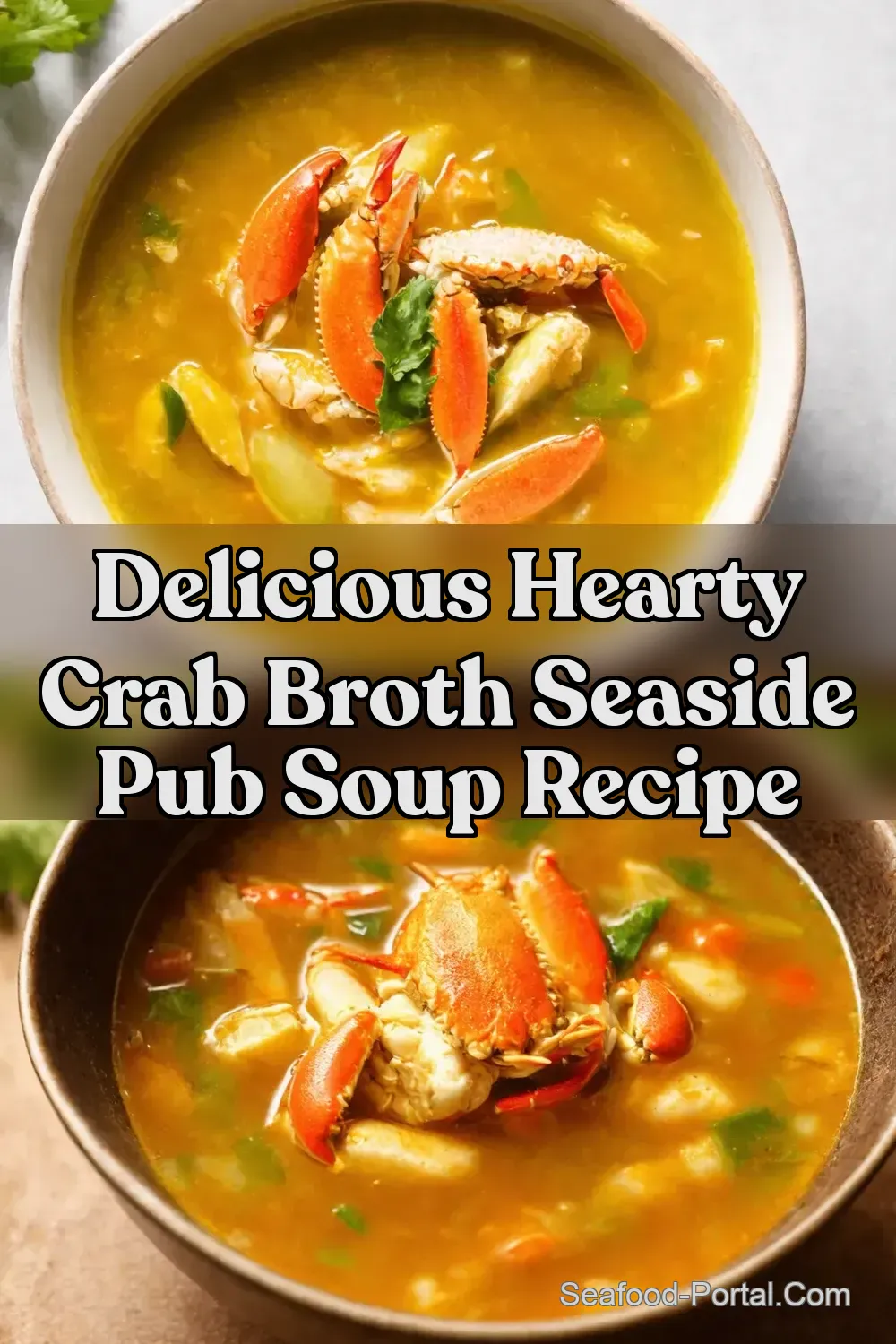 Seaside Crab vegetable soup Fishermans Favourite Broth