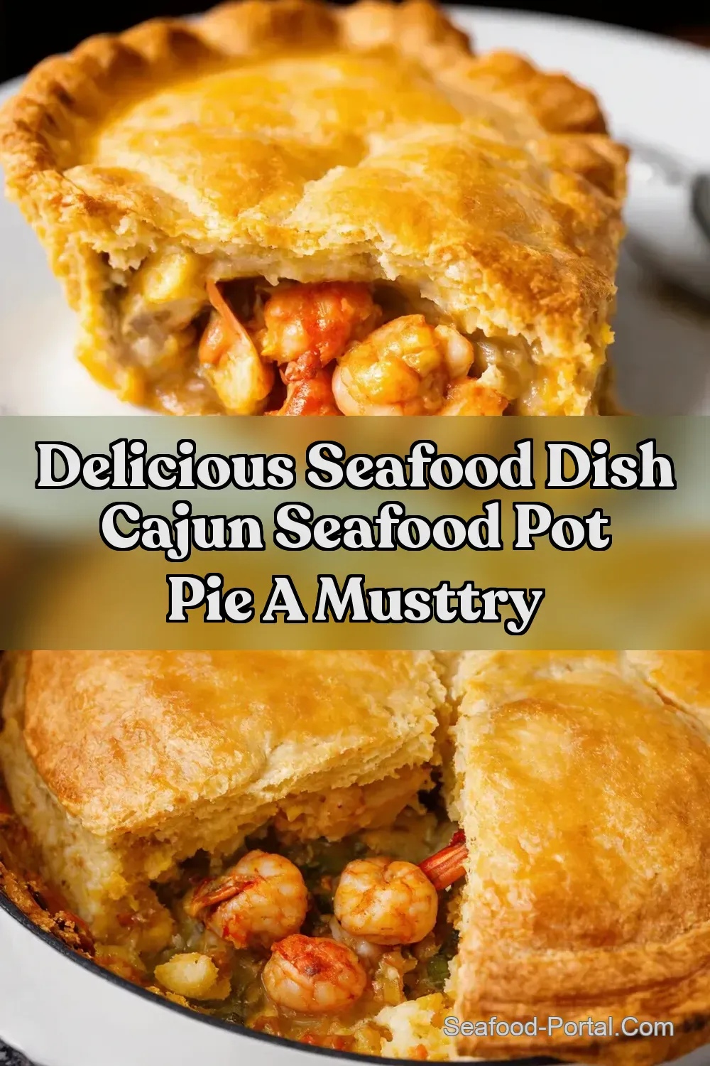 Cajun Seafood Pot Pie with My Kickin Shrimp Crab Recipe