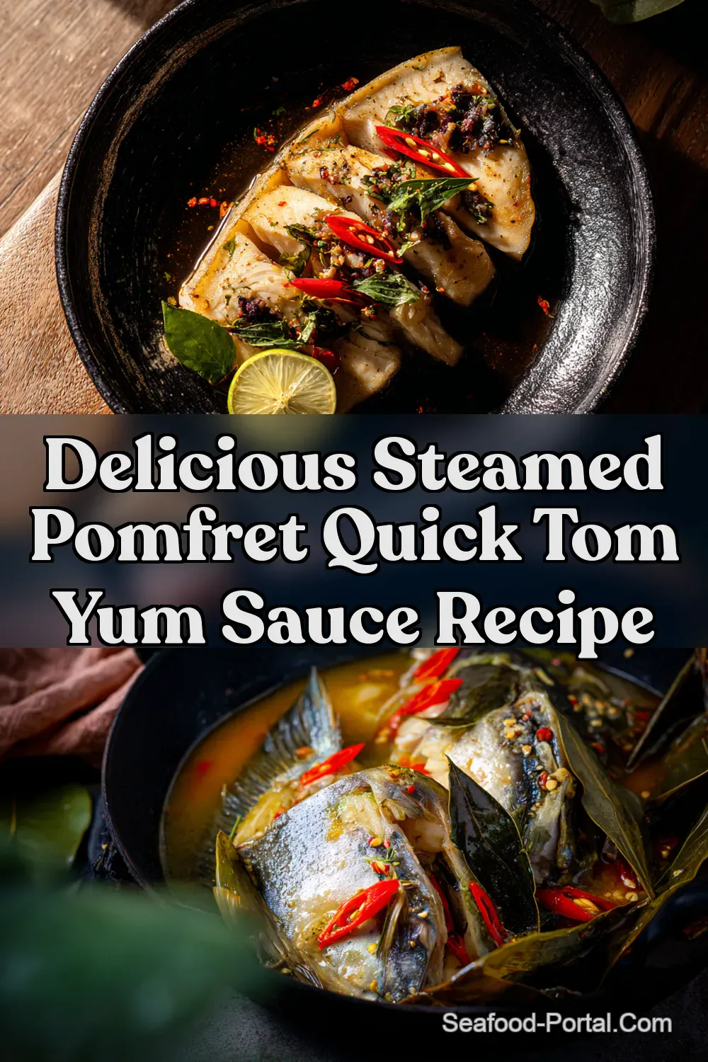 Zesty Steamed Pomfret Recipe Tom Yum Inspired - Seafood…