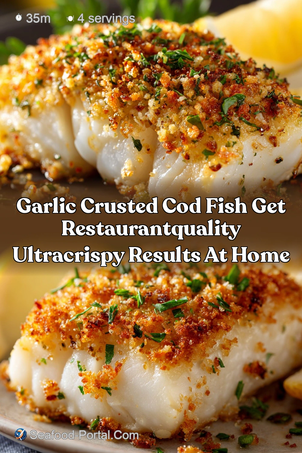 Garlic Crusted Cod Fish UltraCrispy Easy Baked White Fish…