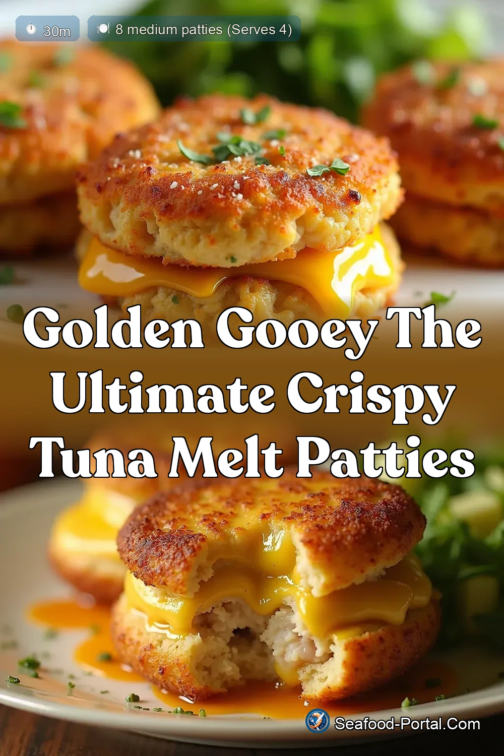 Golden Gooey Crispy Tuna Melt Patties Recipe - Seafood…