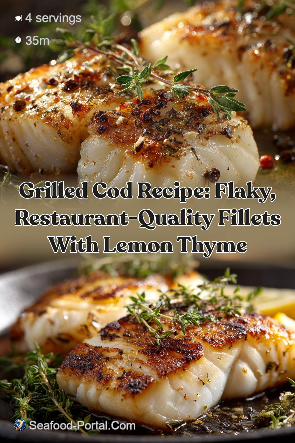 Grilled Cod: Easy Recipe for Flaky Lemon-Thyme Fillets