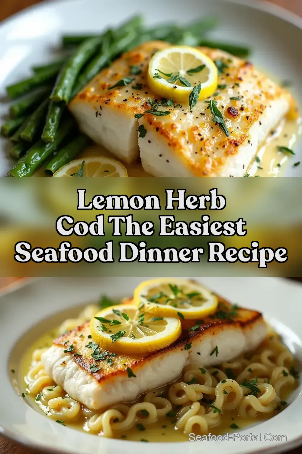 Easy Meals With Fish Lemon Herb Baked Cod Recipe - Seafood…