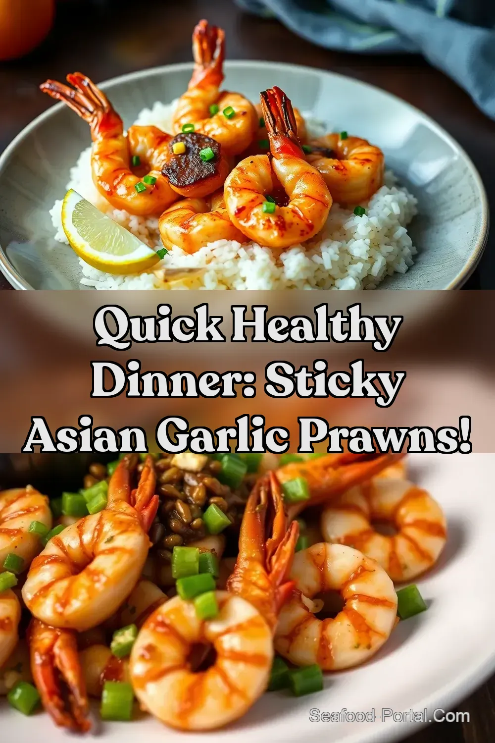 Sticky Asian Garlic Prawns: Quick asian shrimp recipes!