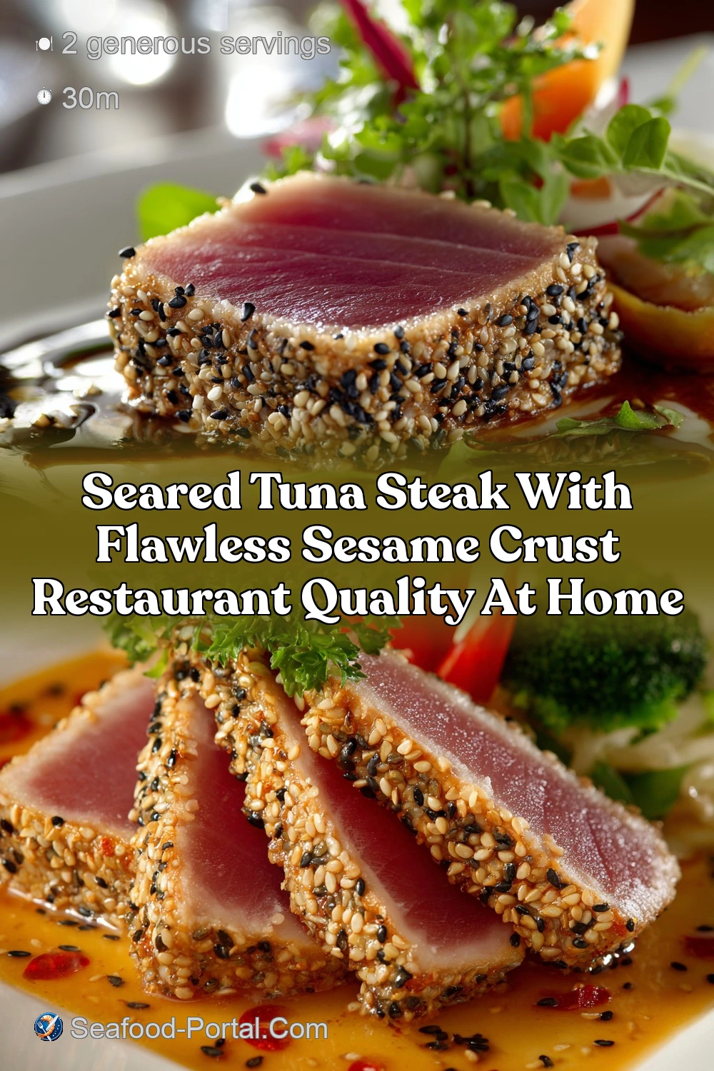 Seared Tuna Steak RestaurantQuality Sesame Crust in Under…