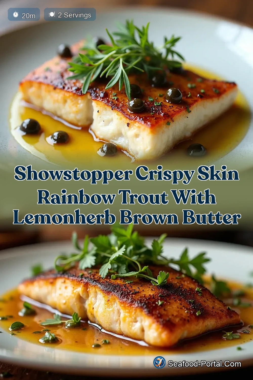 Crispy Skin Rainbow Trout with Brown Butter Sauce Easy Fish…