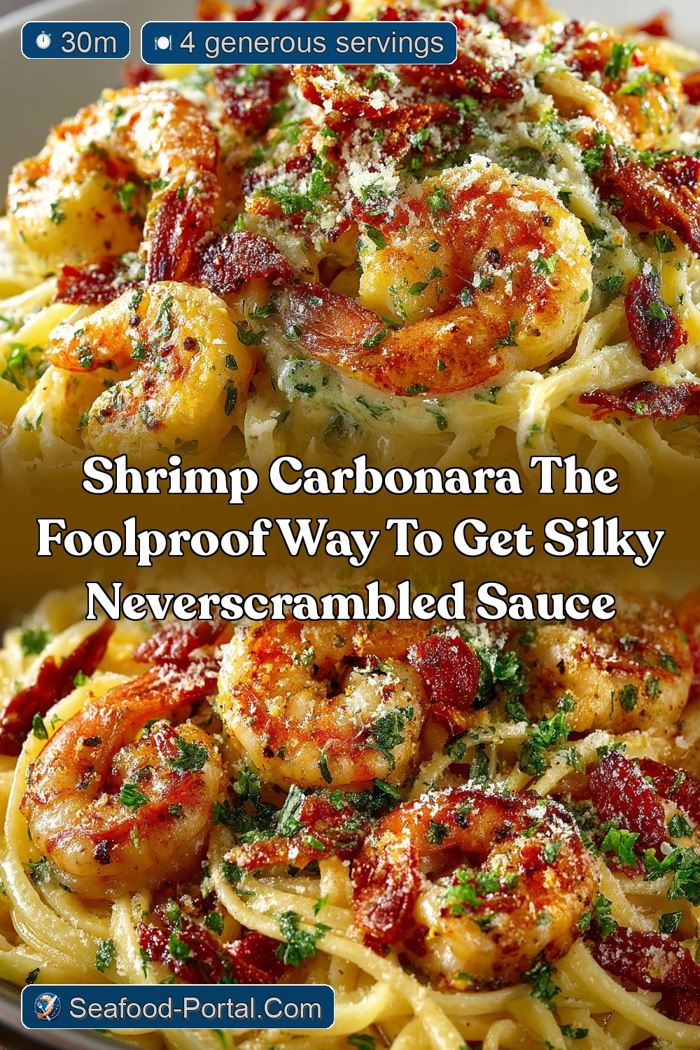 Silky Shrimp Carbonara Recipe Classic Italian Technique