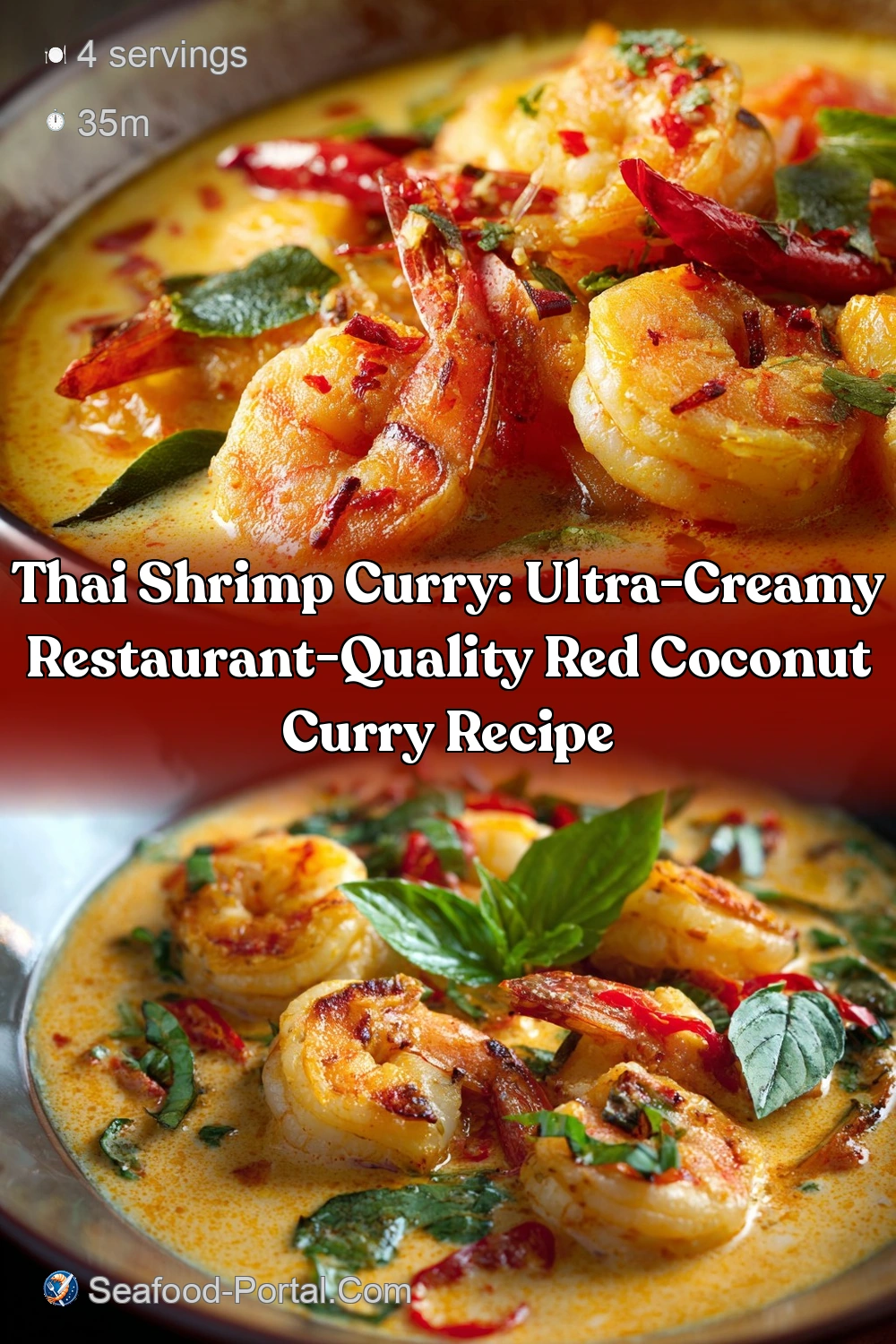 Thai Shrimp Curry: Creamy Red Coconut Recipe Ready in 35…