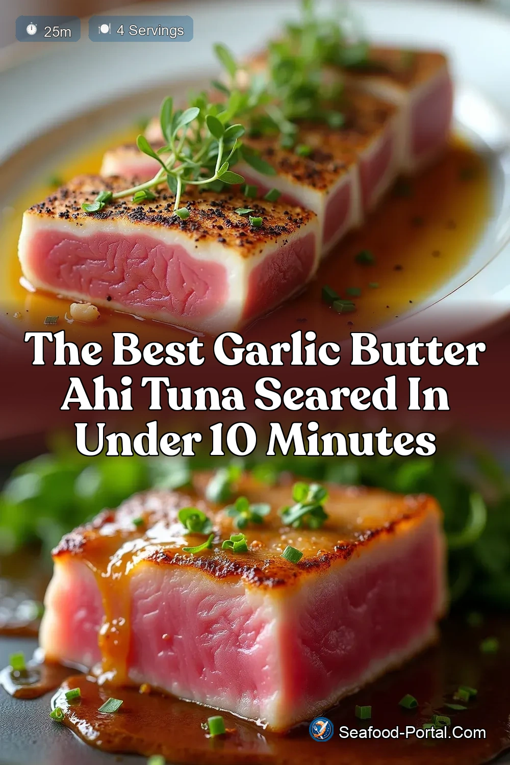 Easy Garlic Butter Ahi Tuna Recipe Seared in Minutes