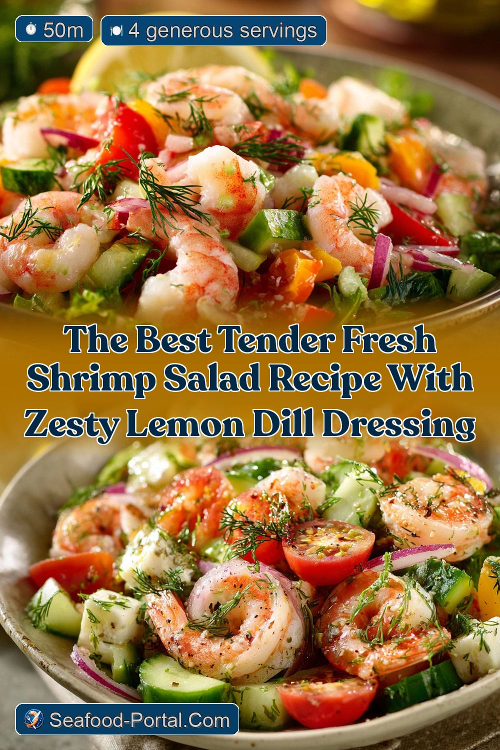 Zesty Summer Fresh Shrimp Salad with Lemon Dill Easy…
