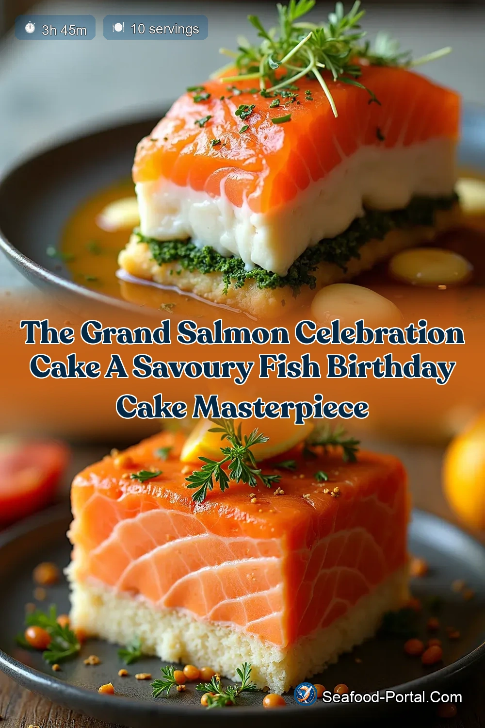 The Grand Salmon Celebration Cake A Savoury Fish Birthday…