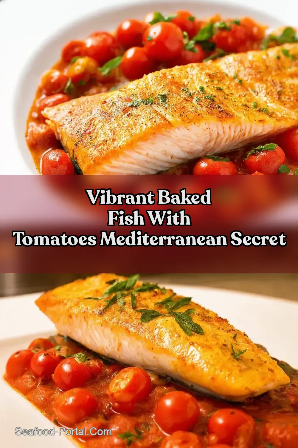 Easy Baked Fish with Cherry Tomatoes Mediterranean Delight