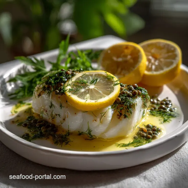 Easy Poached Cod with Lemon and Butter Sauce | Quick Dinner